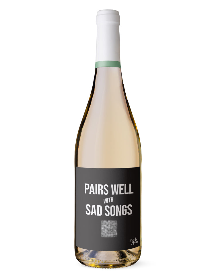 Sad Songs QR Wine Label – Bad and Moody